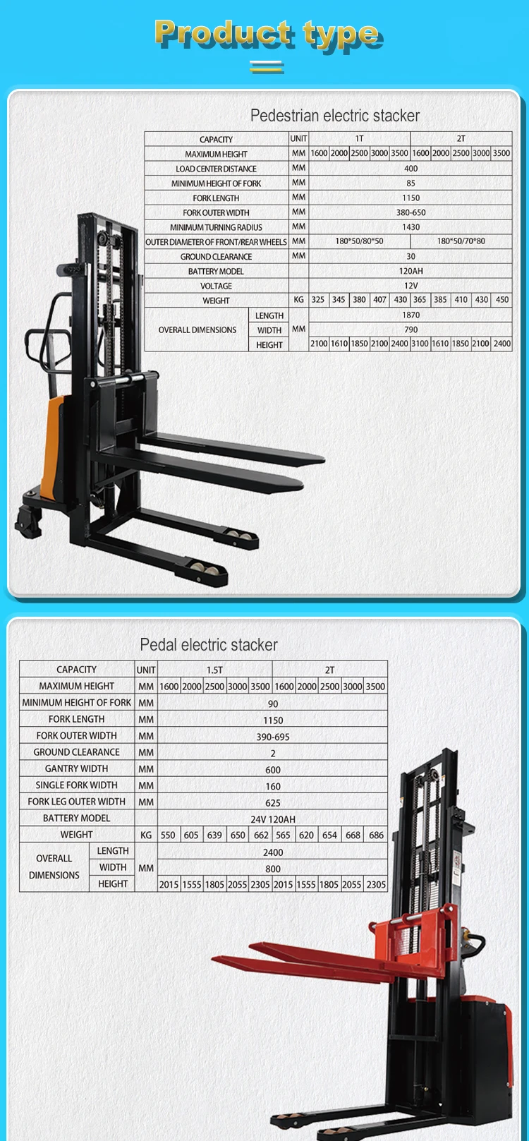 Lifting Semi Electric Stackers Pallet Stacker Walking Type Electric ...