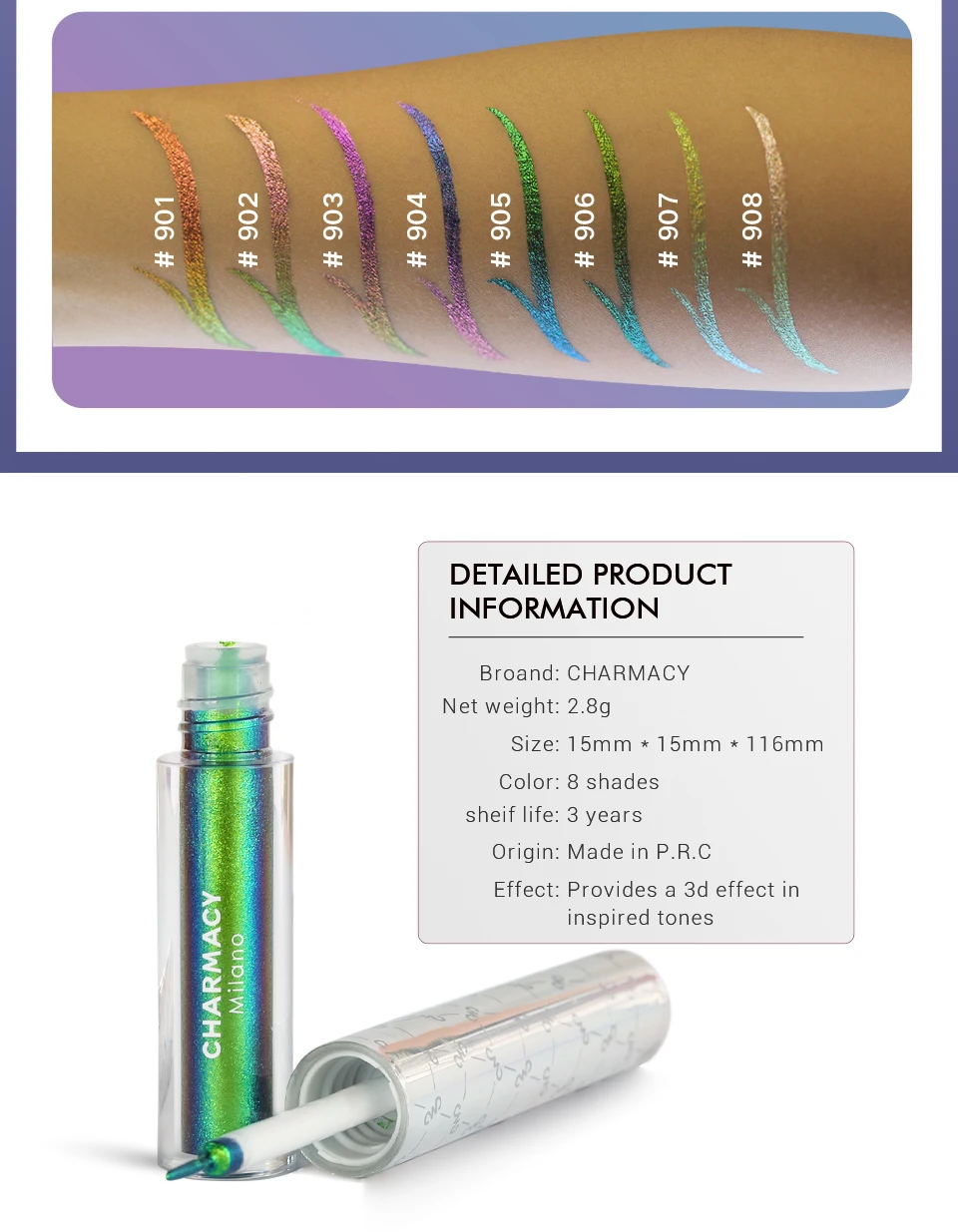 Wholesale Eye Makeup Duochrome Multichrome Liquid Eyeliner Chameleon ...