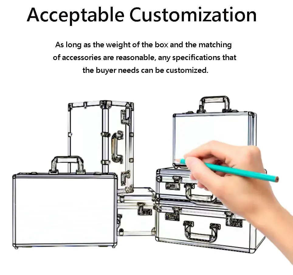 Wholesale Sliver Aluminum Metal Briefcase - Customizable