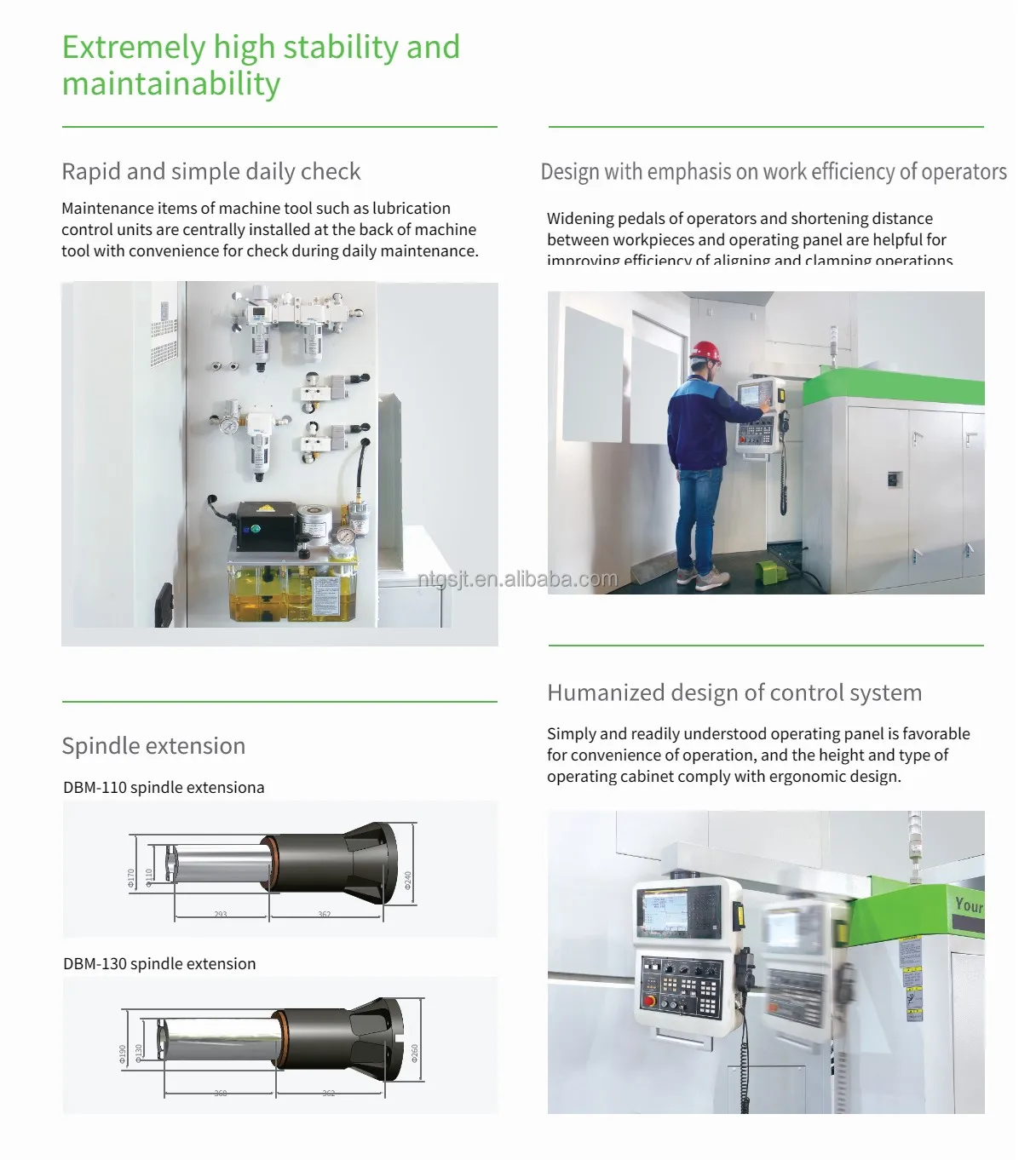 Dbe110 Cnc Horizontal Type Boring Mill Machine Machining Center Rotary ...