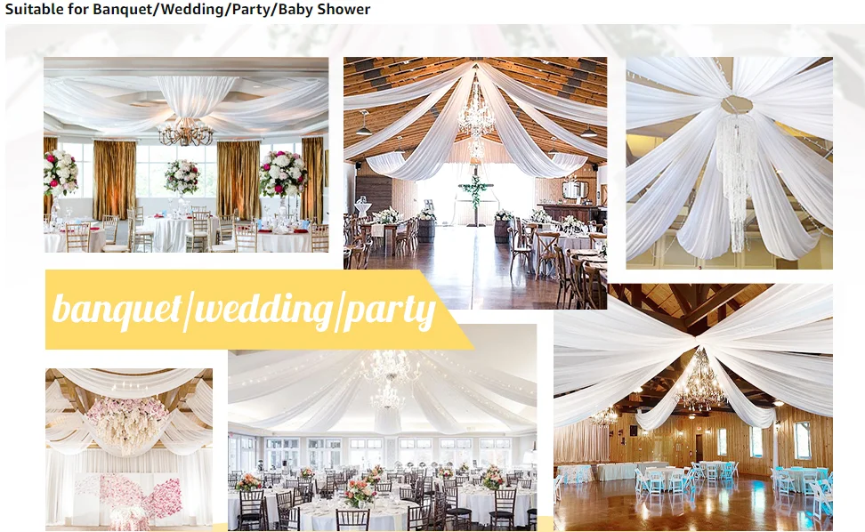 New Design Hanging Ceiling Draping Backdrop Curtain for Wedding Hotel ...