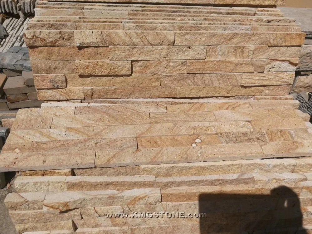Wall Cladding Yellow Sandstone Cultured Stone Wall Tiles - Buy Stone ...