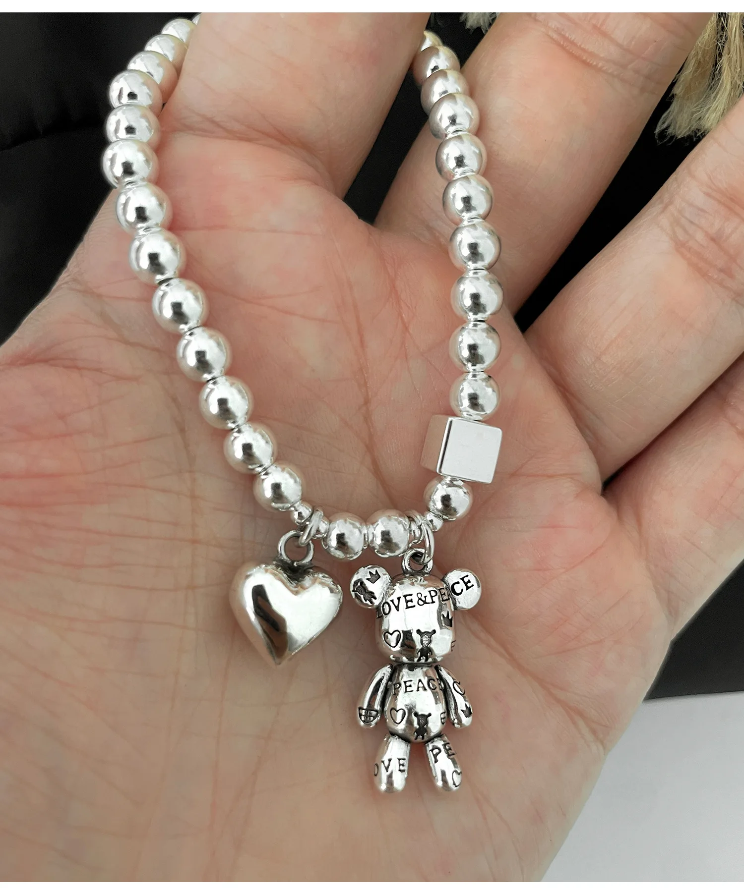 Tous 925 Sliver-plated Titanium Steel Bracelet Bear Bracelet Bangles ...