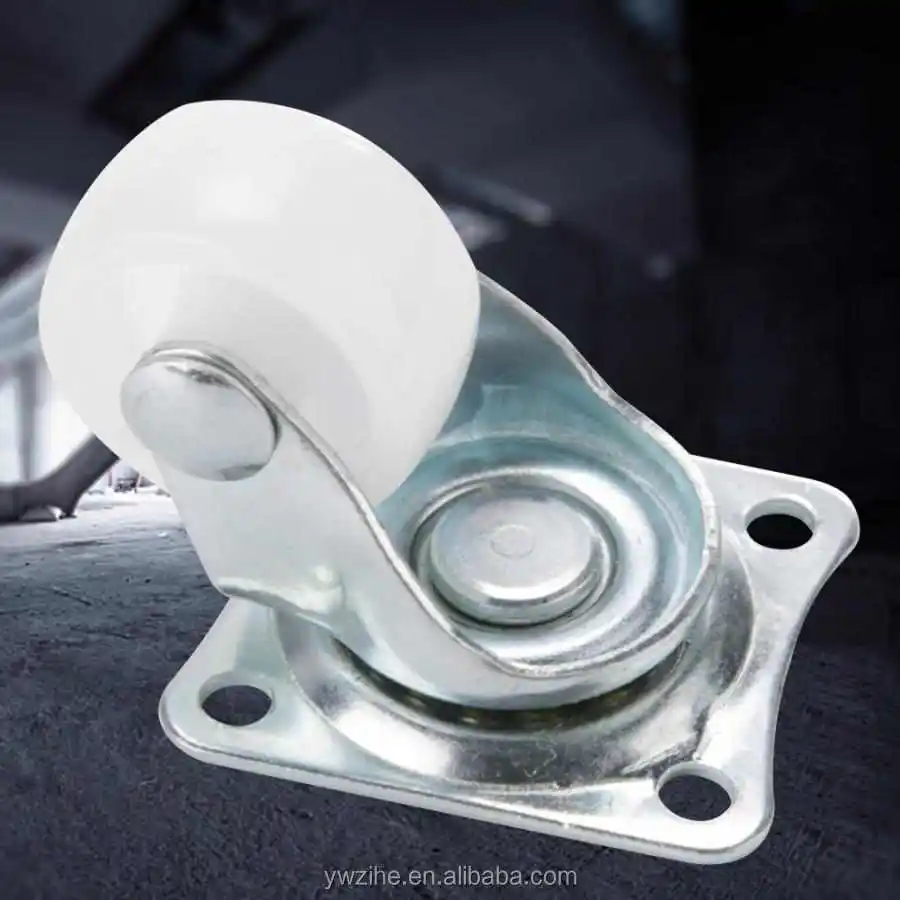 1 Inch Swivel Casters White Pp Dual Roller Wheel Caster Wheels For ...