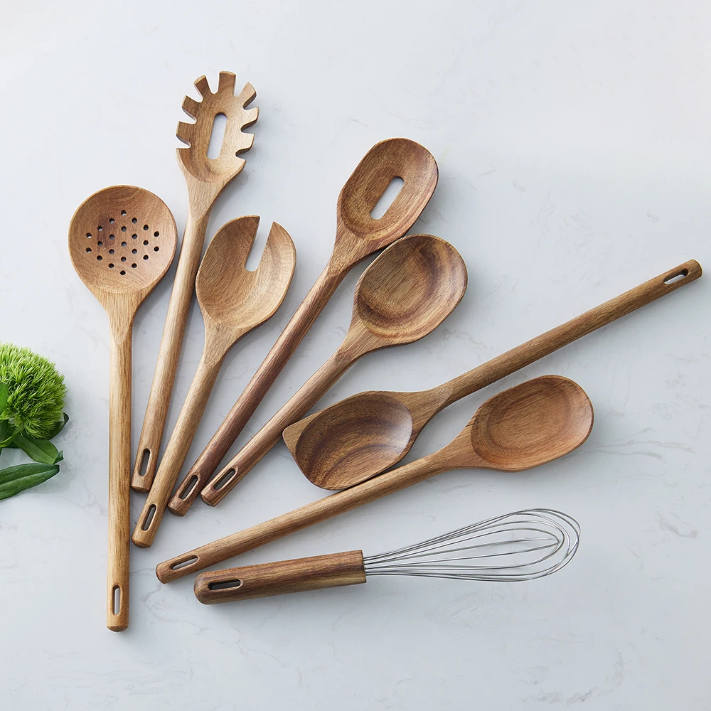Wholesale Unique Acacia Wood Baking Tool Whisk Solid Spoon