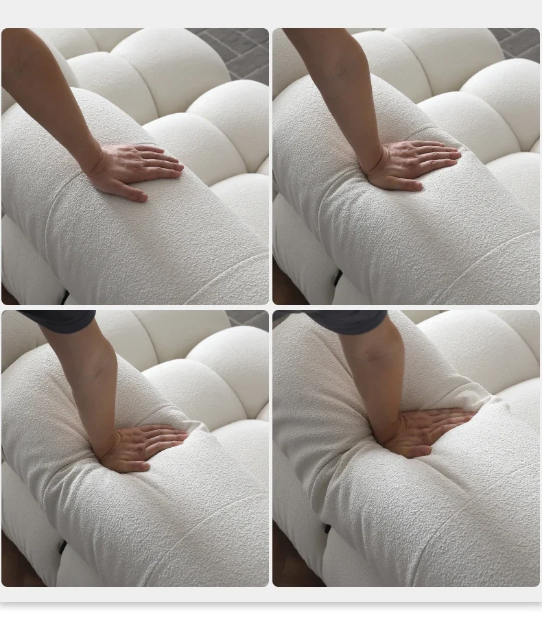 Italian Modern Luxury Modular Sectional Bubble Fabric Set