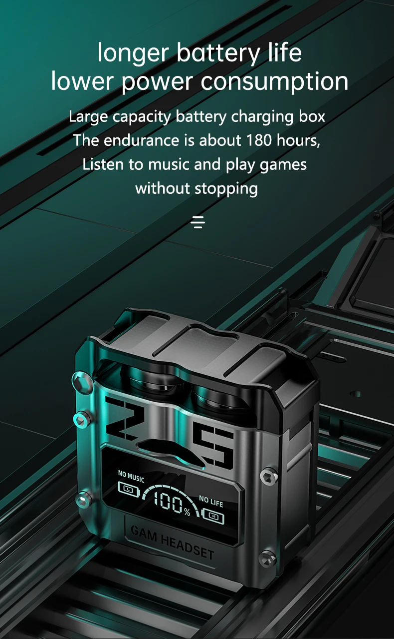 M25 TWS Low Latency BT5.3 RGB Wireless Headphones for Gaming