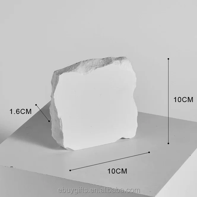 White Irregular Gypsum Stone - Perfect for Photography