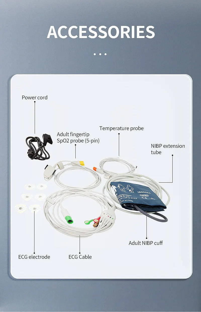CONTEC CMS8000-1 Portable Vital Sign Monitor for Remote Patient Monitoring