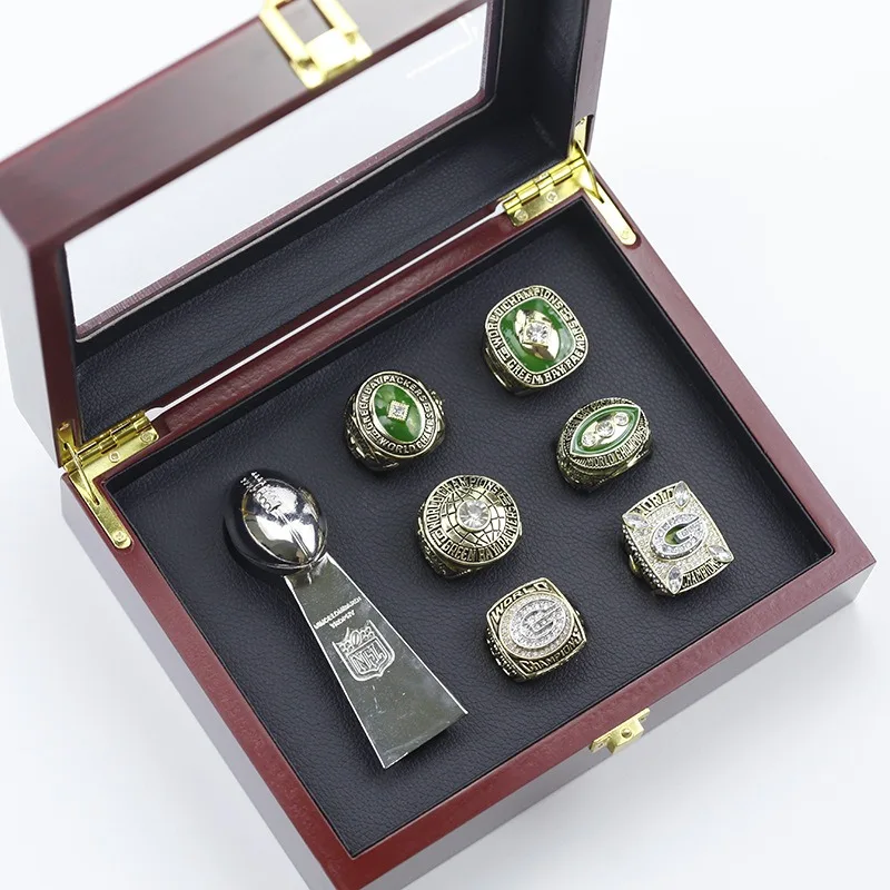 Wholesale Green Bay Packers Ring Set - 6 Championship Rings