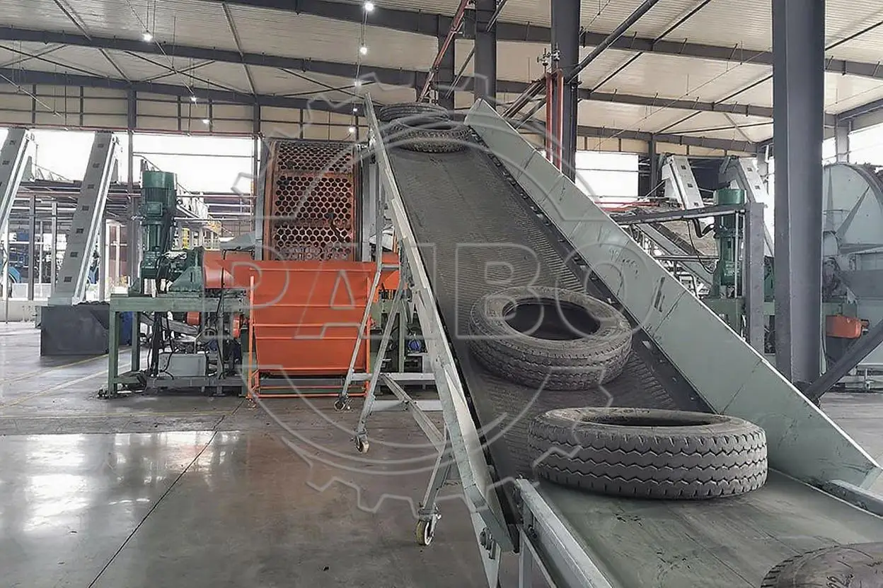 Tire Recycling Machine Full Automatic Tire Recycling Rubber Machine to Make Bricks Rubber ...