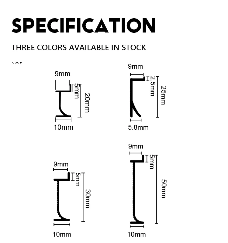 Slim Recessed Skirting Board - Aluminum Baseboard Profile
