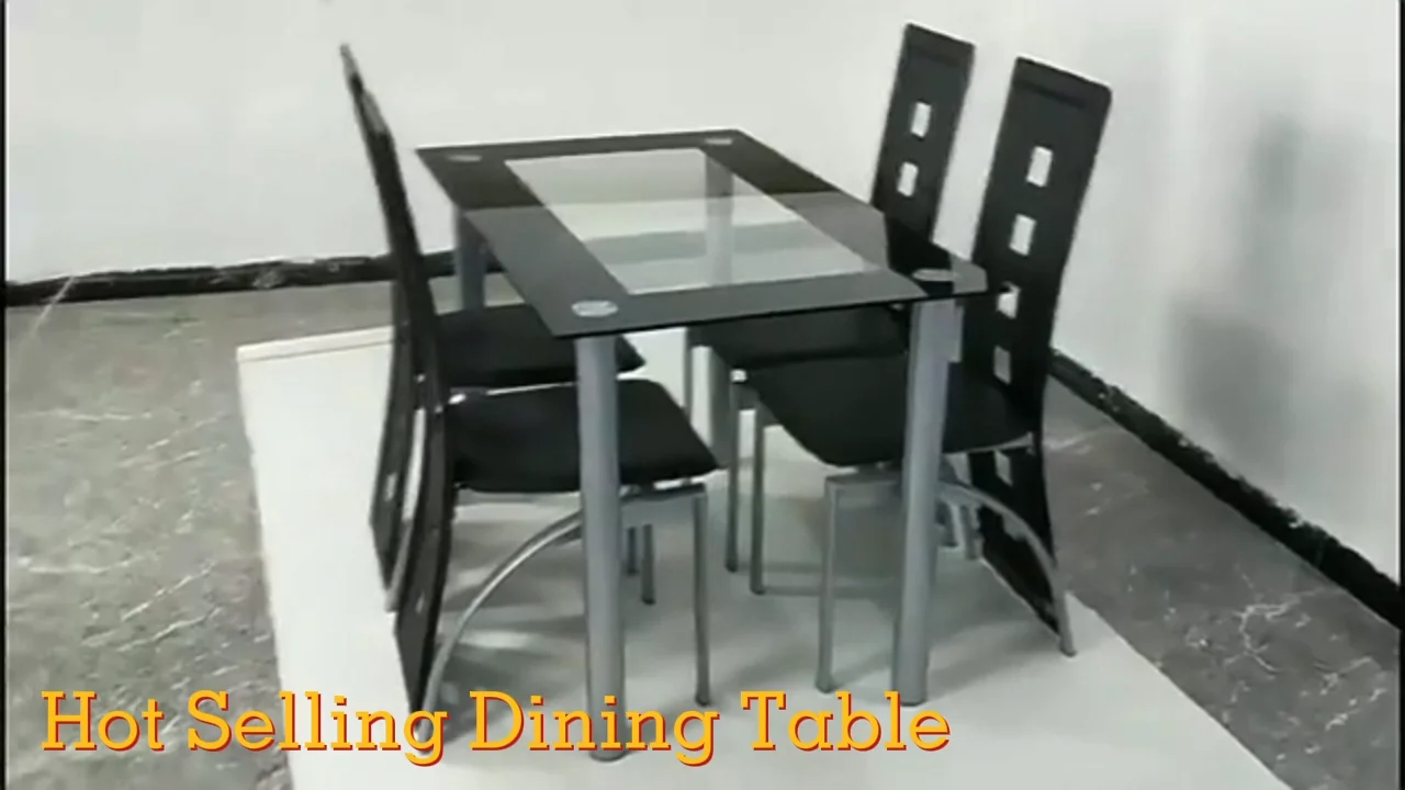 Glass Top Dining Table Dining Room Table Fiber Glass Home Minimalist ...