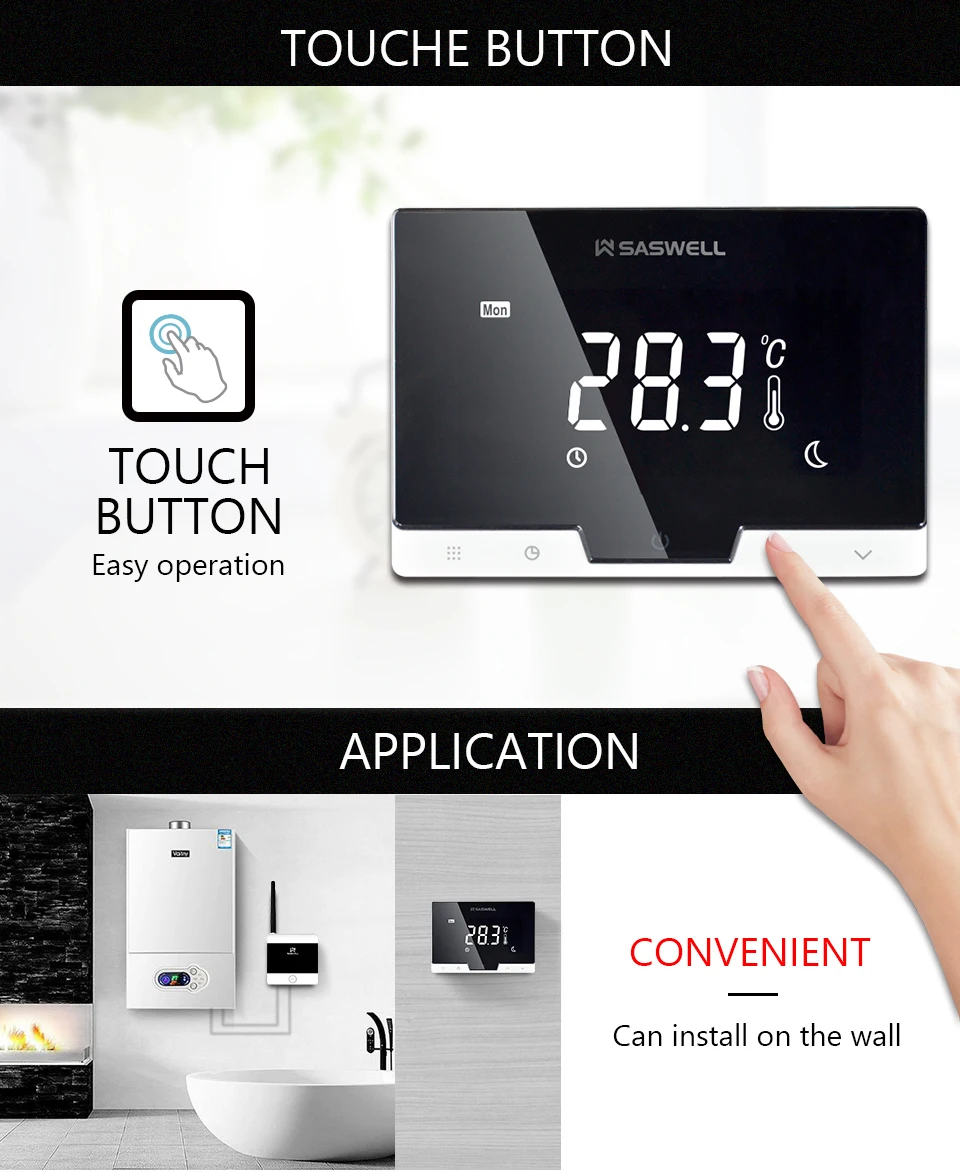 Tuya Smart Boilers Heating System Thermostat With Wifi Control - Buy ...