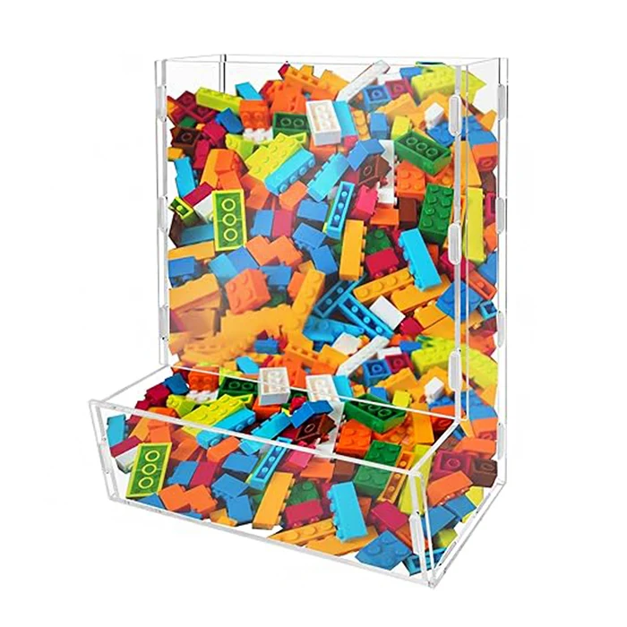 Custom Slatwall L Shaped Clear Acrylic Lego Display Holder Wall Mounted ...