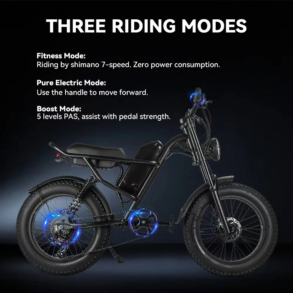 Warehouse Ready Stock Z8 Electric Bike Fat Tire E Bike Electric Bicycle