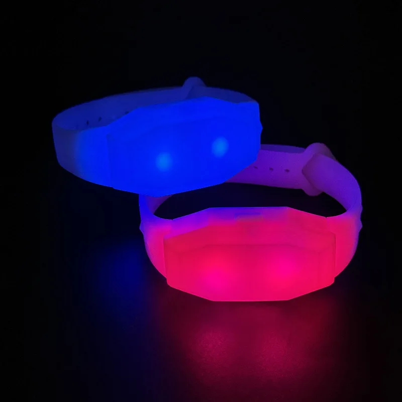 Dmx Glowing Pulsera LED Adjustable Wristband Remote Control Light up ...