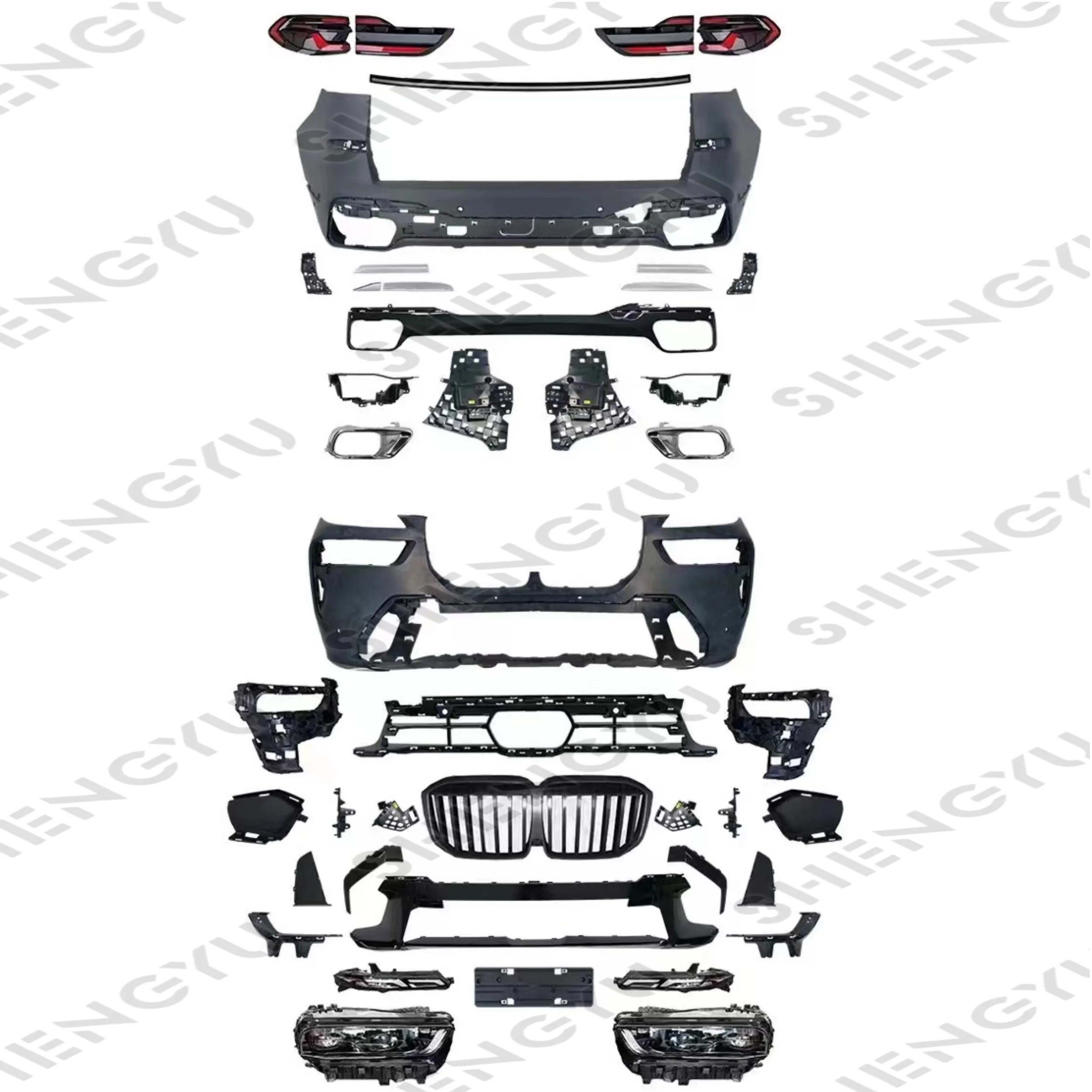 Car Bumpers For Bmw X7 G07 19-22 To 2023+ Sport Model Auto Body Systems ...