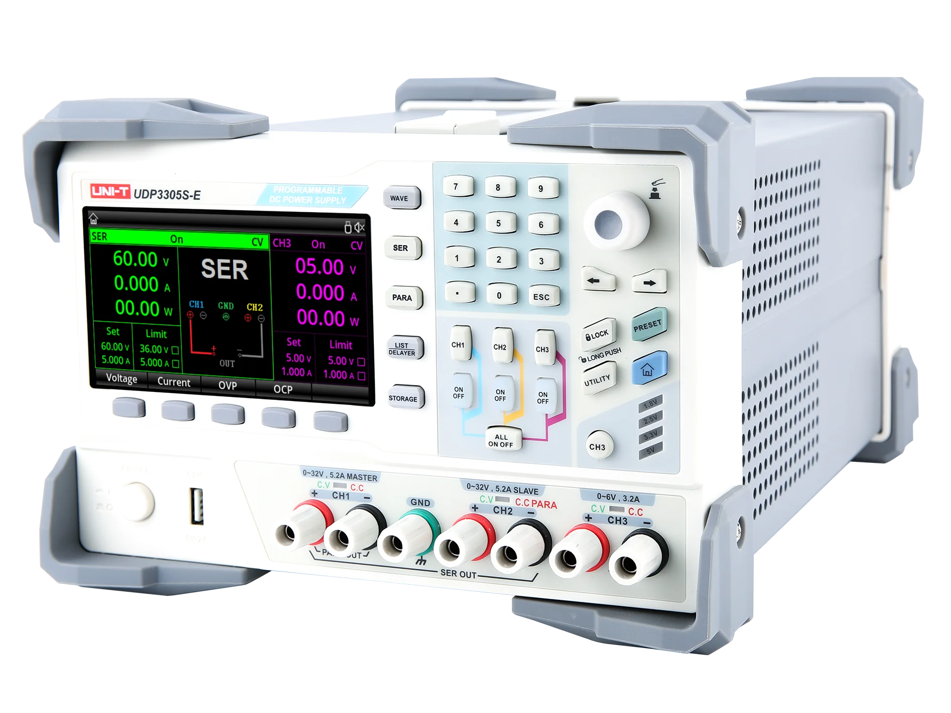 UNI-T 4 Channel DC Power Supply - 328W Programmable Solution