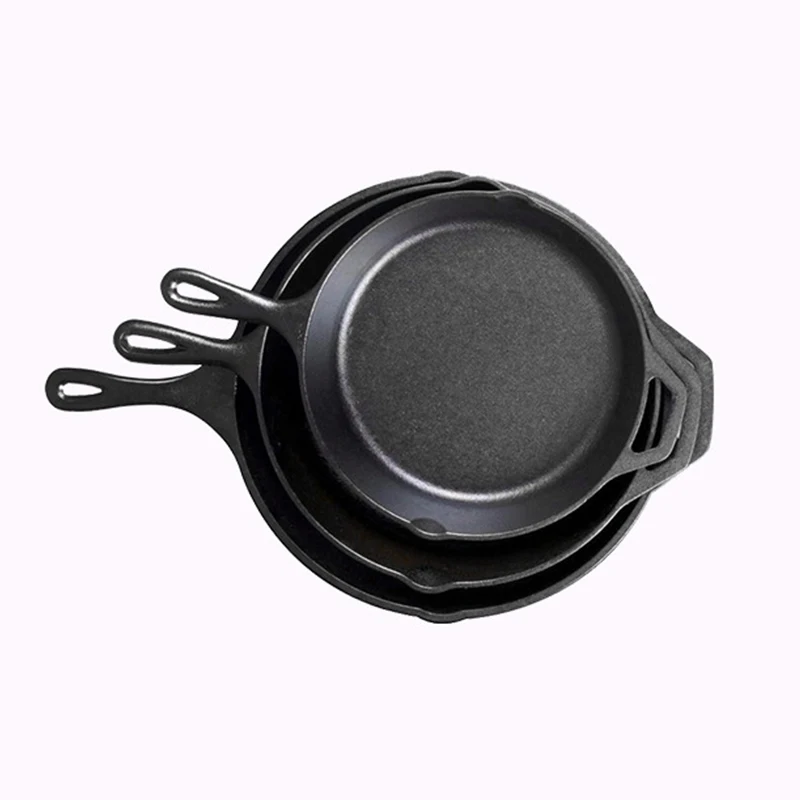 Durable Preseasoned Cast Iron Cookware for Outdoor Camping