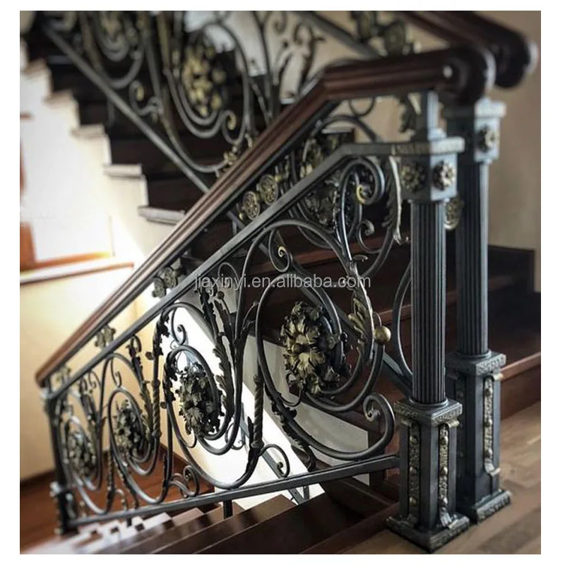 Black Wrought Iron Stair Railing For Sale - Buy Iron Railings,Metal ...