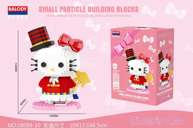 Balody Cartoon Collection Diy Assembled Pink Cat Diamond Bricks Figures ...