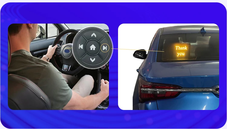 Rear Window Digital Car Display - Programmable LED Signs
