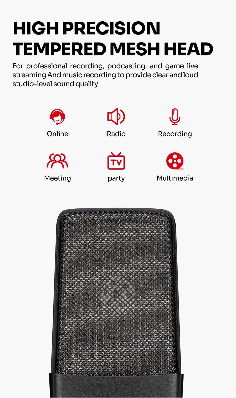 BAIFEILI S414 Professional 48V Wired Studio Recording Microphone ...