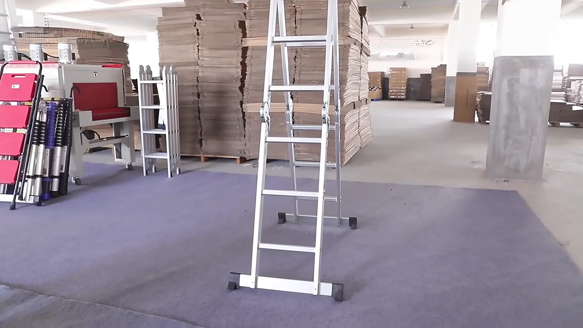 Aluminium Ladder Foldable A Frame Extended Ladder Folding Multi-purpose ...