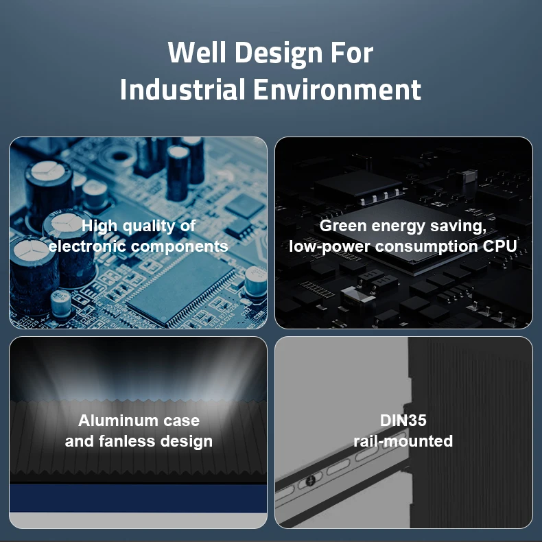 HRUI Industrial Poe Switch - 10 Ports Gigabit IP40