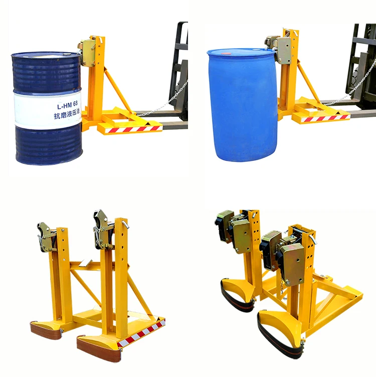 Forklift Attachment Oil Drum Lifting Clamps - Heavy Duty