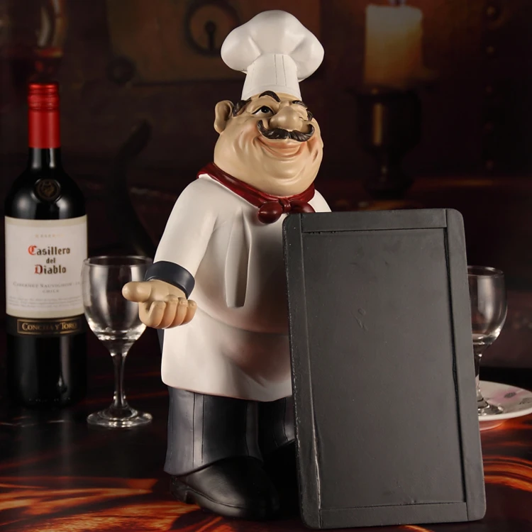 Hotel Restaurant Greeting Sculpture - Life Size Resin Chef Statue