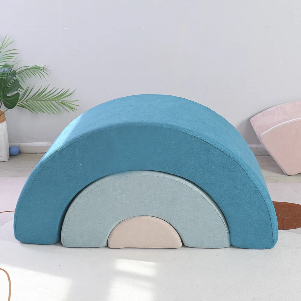 Foam Kids Play Couch Colorful Rainbow Shape Kids Play Games Nugget ...