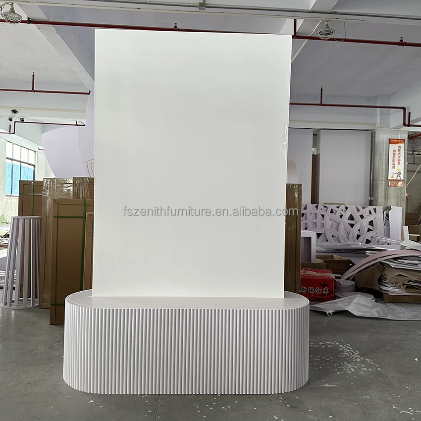 ZHY Luxury Wedding Backdrop White Acrylic Arch PVC Backdrop for Party ...