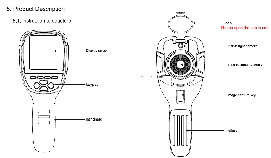 Decca Dc-ht-18 Inspection Industrial Thermal Camera Infrared Handheld ...