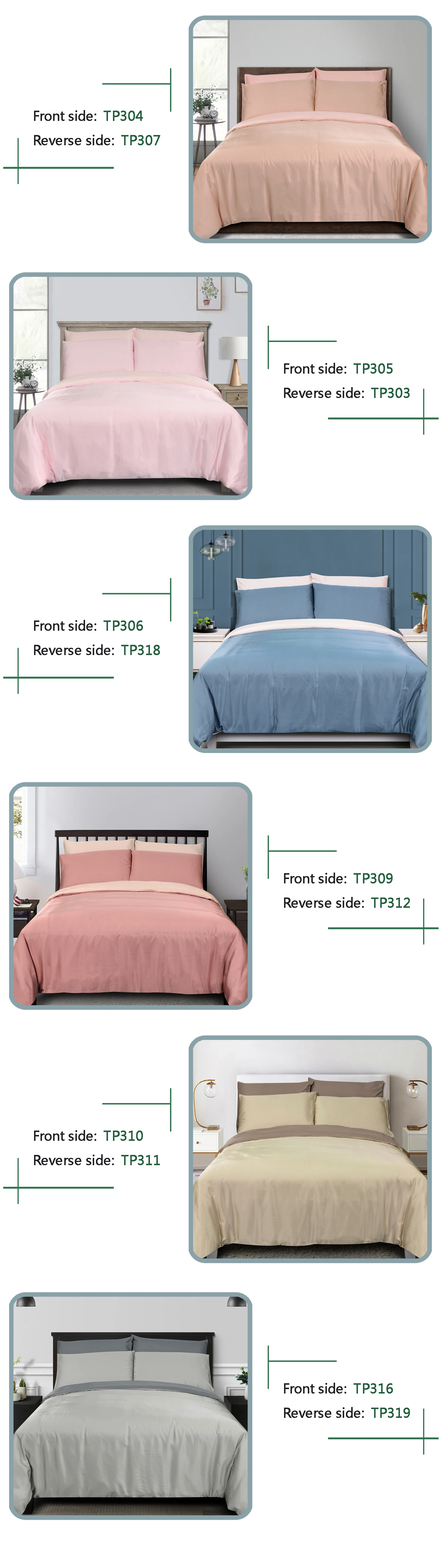 Lyocell Microfiber Blended Plain Color Comforter Sets Bedding Luxury ...