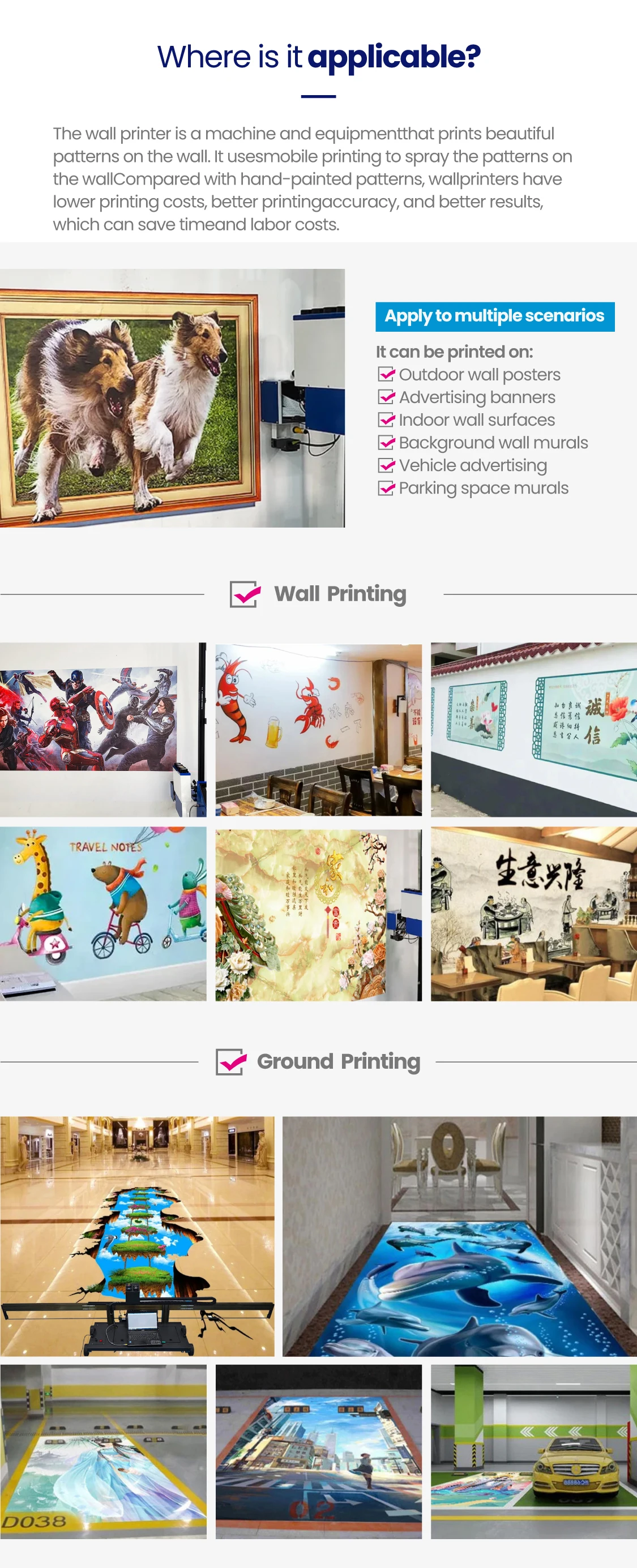 Background Wall Printer - Multifunctional UV Inkjet Printer