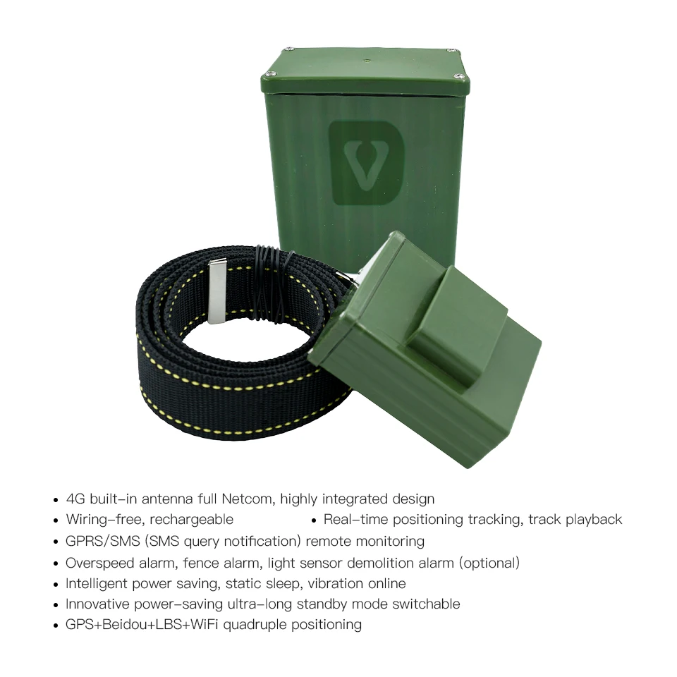 4g Cow Gps Tracker Real Time Tracking Geo Fence Collar Cut Alert Solar Powered Cow Tracking ...