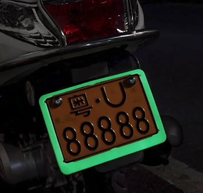 Standard Sizes Glow In Dark Car Tool Silicone License Plate Frame ...