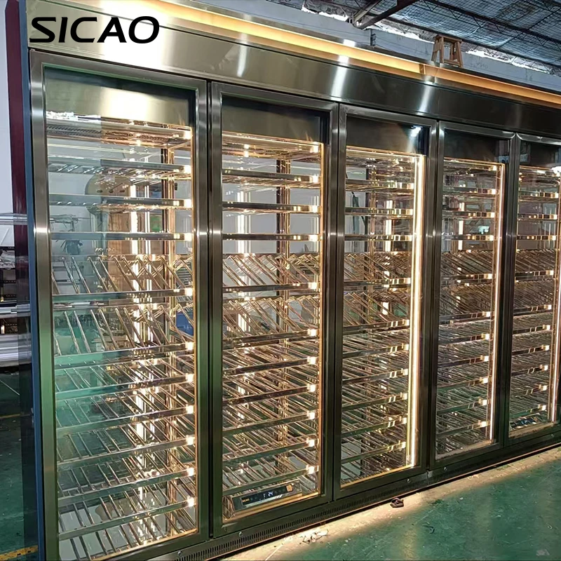 Contemporary Modern Cantina Cave Wine Cellar Display Fridge