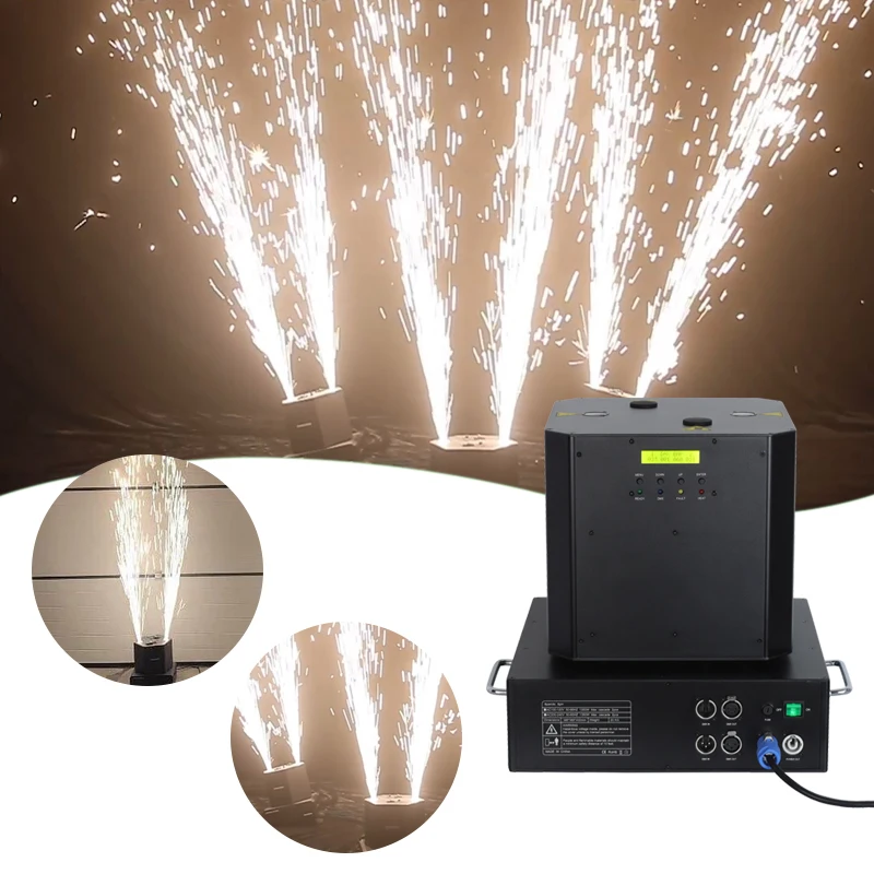 Dual Head Rotation Sparklers Fireworks Cold Flame Spin Machine Dancing ...