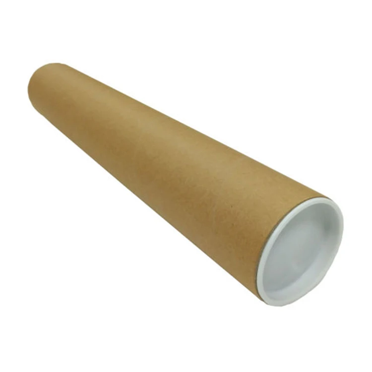 Custom Logo Printed Black Paper Tube - Gift & Craft Packaging