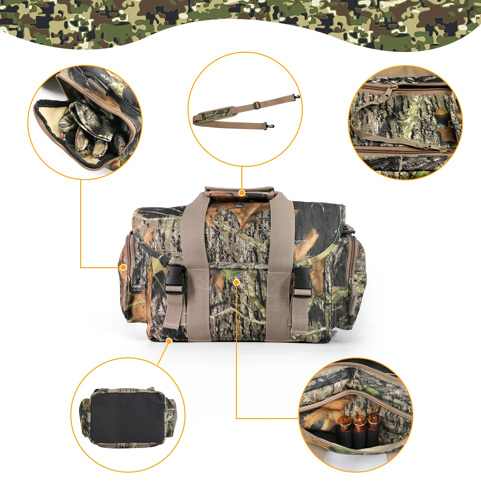 Camouflage Travel Duffel Bag Sports Waterproof Large Carry Hand Bag ...