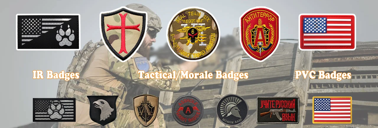 Big Size Tactical Vest Sticker Reflective Ir Patches With Hook And Loop ...