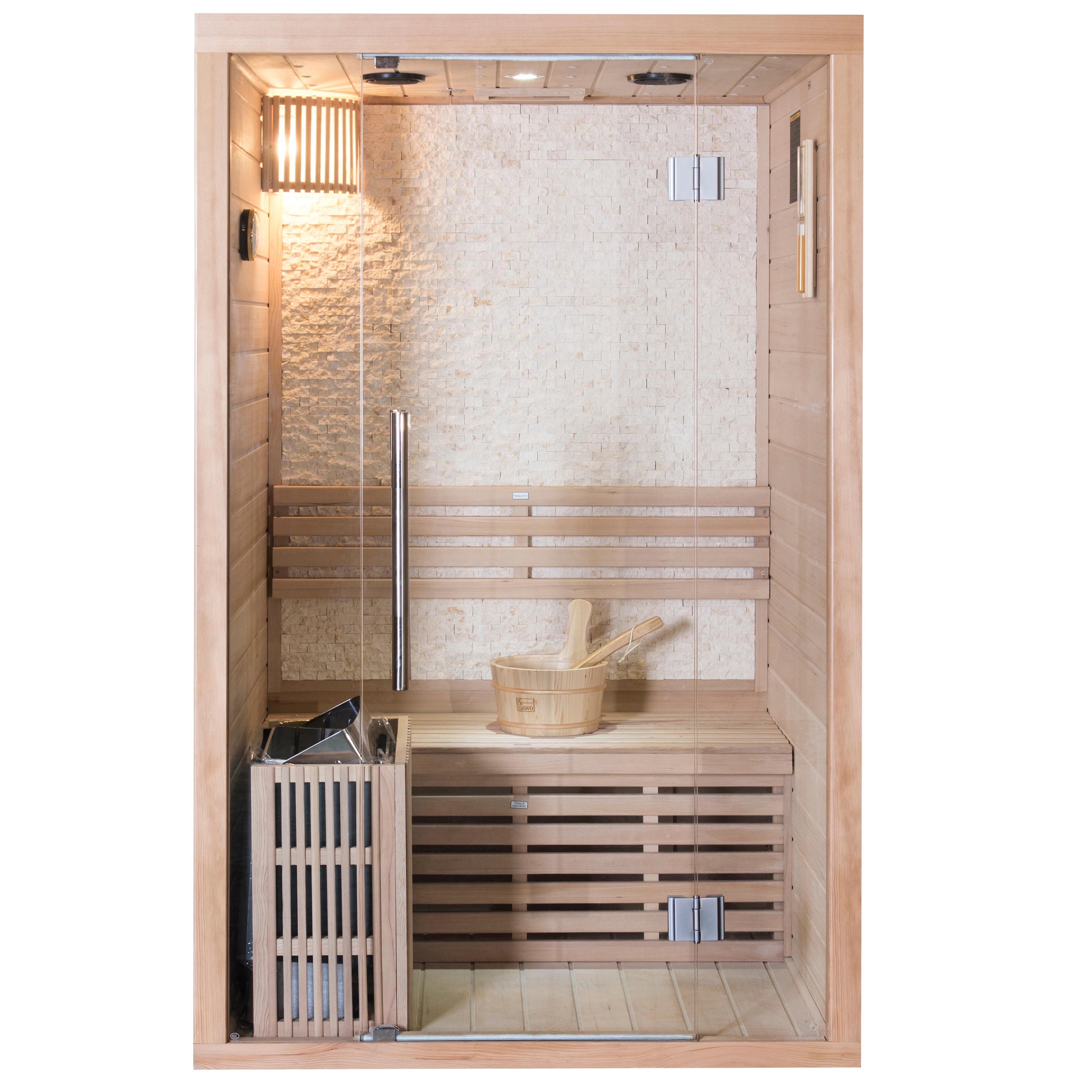 2-person Traditional Finnish Dry Steam Sauna Kit For Indoor Use - Home ...