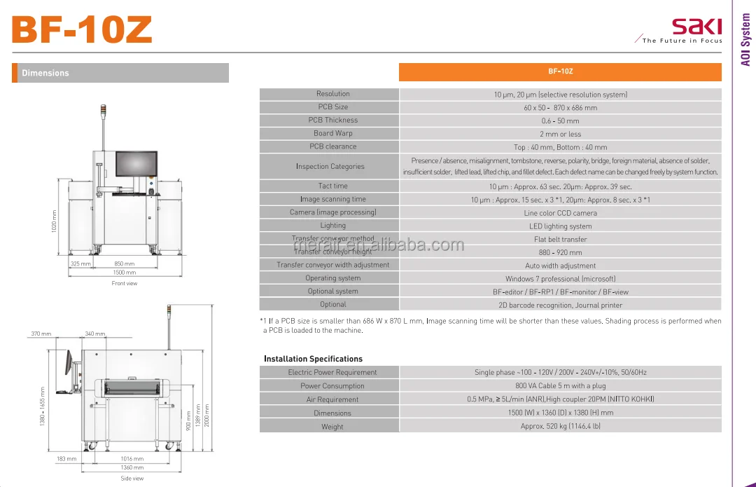 Smt 2d Aoi Saki Aoi Saki Bf-10z Aoi Smt Machine Line For Electronic Pcba - Buy Smt 2d Aoi,Saki ...