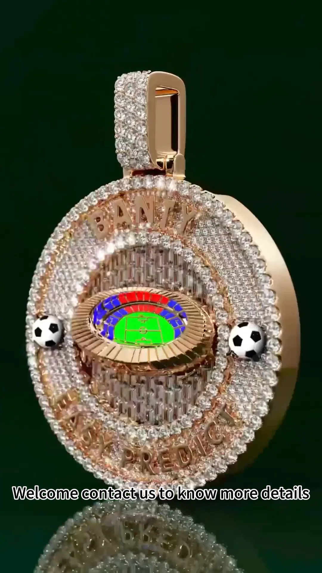 Iced Out Drip Vvs Moissanite Football Charm 925 Sterling Silver ...