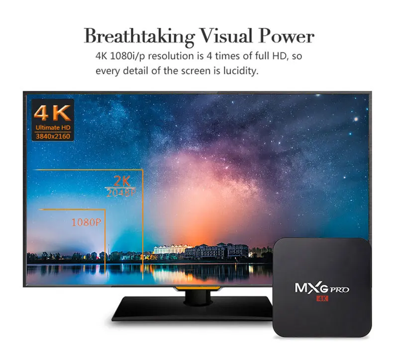 New Mxg Pro Rk3229 Android 7.1 TV Box Set Top Box 1G Ram 8g Rom IP TV ...