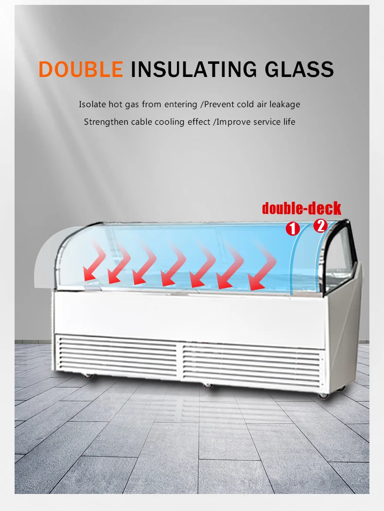 Prosky Counter Cake Freezer Glass Showcase Baked Food Fridge Freezer ...