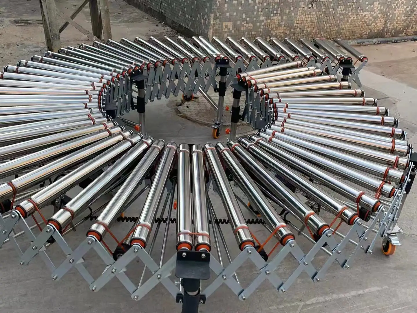 Portable Retractable Skate Roller Conveyor Unloading Conveyor Gravity ...